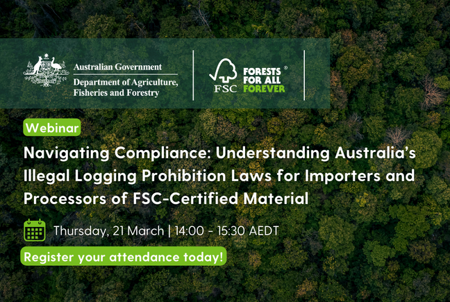 Webinar: Navigating Compliance with Australia’s Illegal Logging Prohibition Laws | Forest ...
